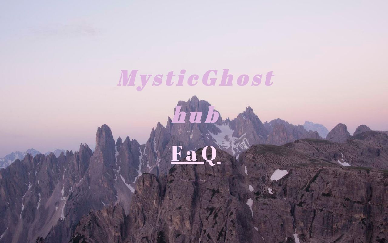 MysticGhostHub